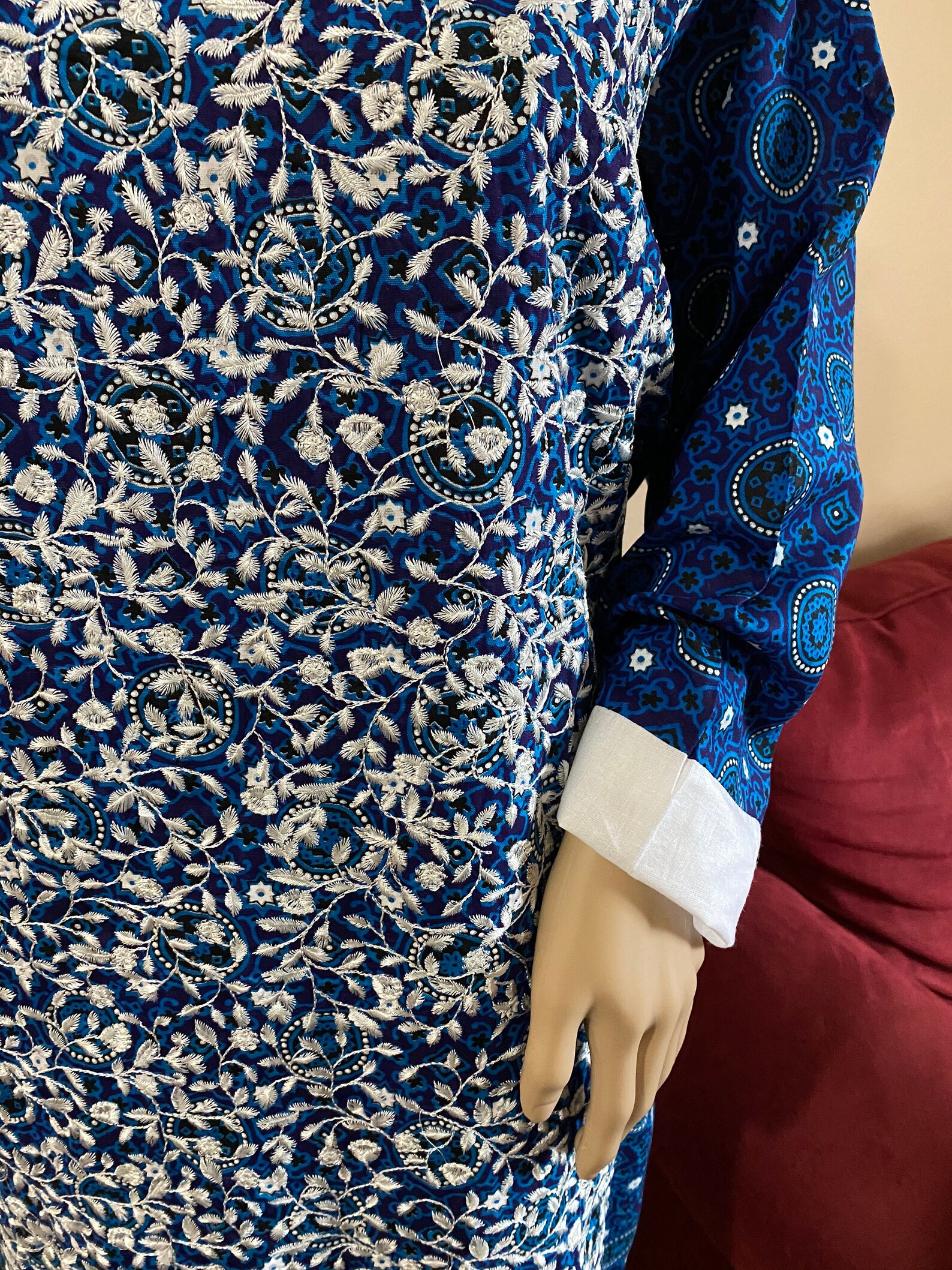 Pakistani Ajrak Printed Straight Shirt 3-PC Lawn Suit | Etsy