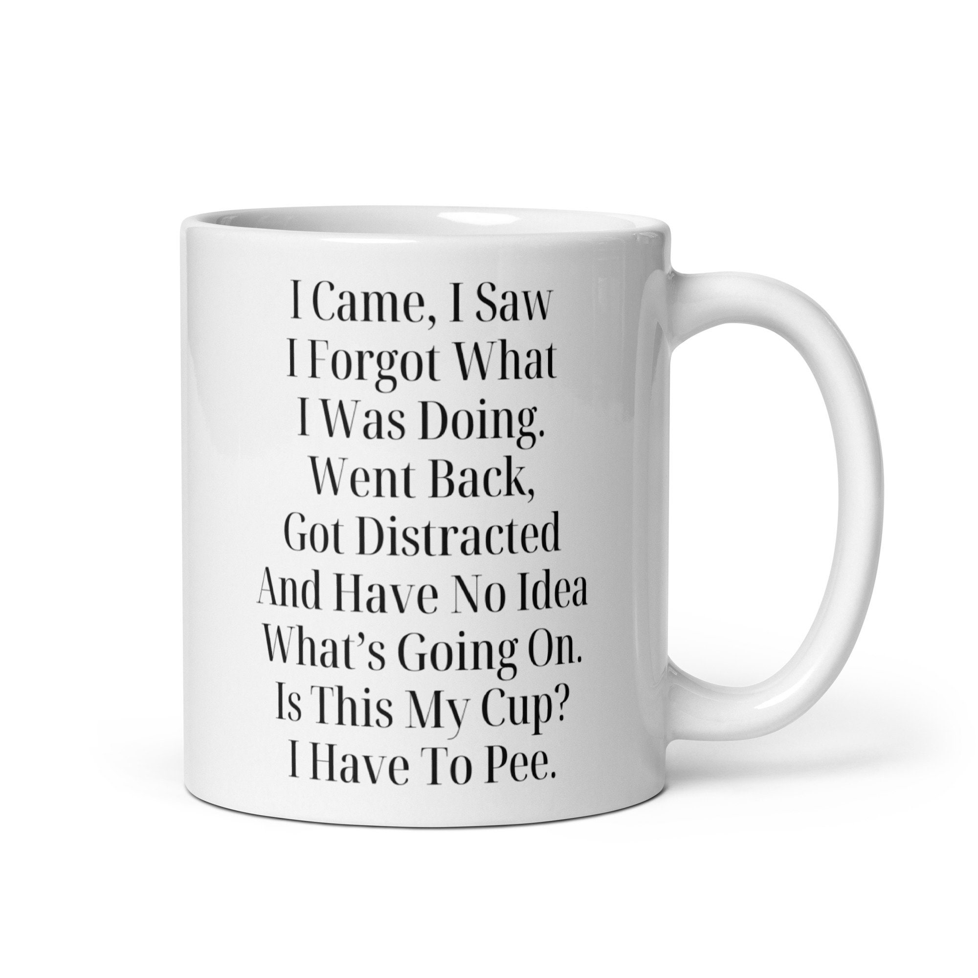 I Came I Saw I Forgot What I Was Doing Coffee Mug, Senior Citizen Mug ...