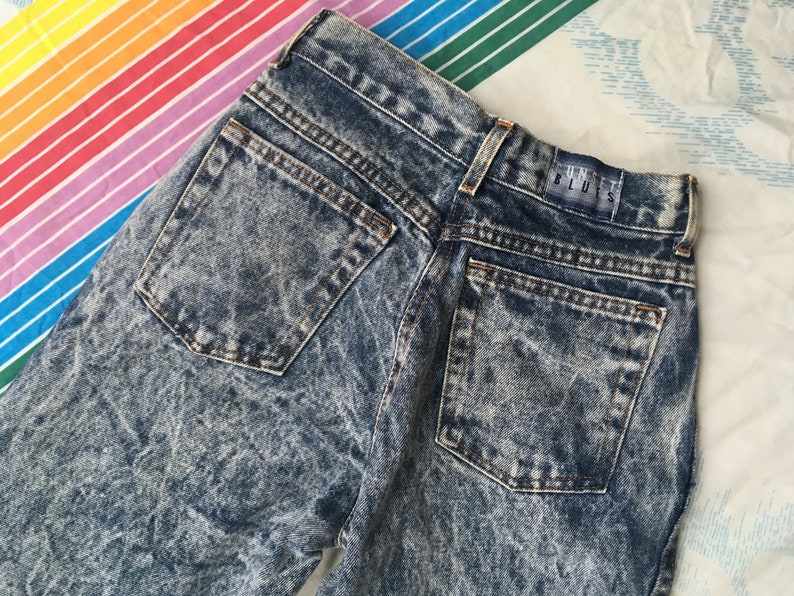 Vintage 23'' Women's Acid Wash Jeans Sunset Blues Size 3 High Waisted ...