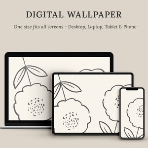 Digital Wallpaper for Desktop, Tablet, iPhone Neutral Dotes and Stripes ...