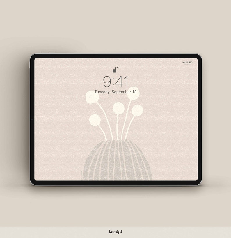 Digital Wallpaper for Desktop, Tablet, Ipad, iPhone Neutral Beige Plant ...