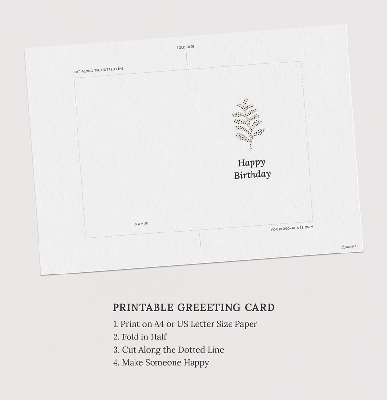 PRINTABLE Birthday Card Digital Download Happy Birthday - Etsy