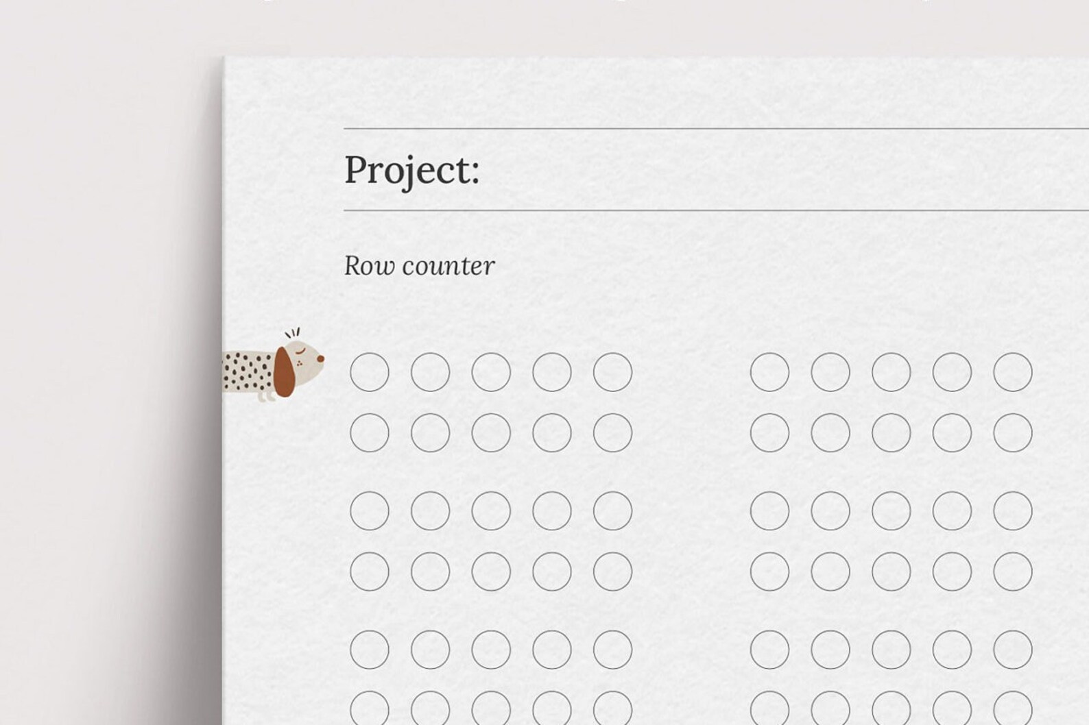 Printable Knitting and Crochet Row Round Counter | Minimalist Row ...