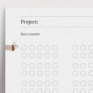 Printable Knitting and Crochet Row Round Counter | Minimalist Row ...