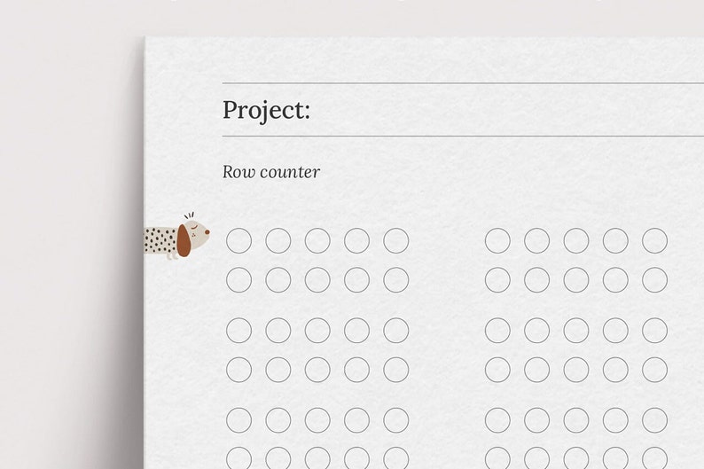 Printable Knitting and Crochet Row Round Counter | Minimalist Row ...