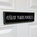 Check Your Pockets Laundry Room Decor Laundry Wall Sign - Etsy
