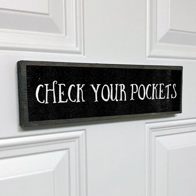 Check Your Pockets Laundry Room Decor Laundry Wall Sign | Etsy