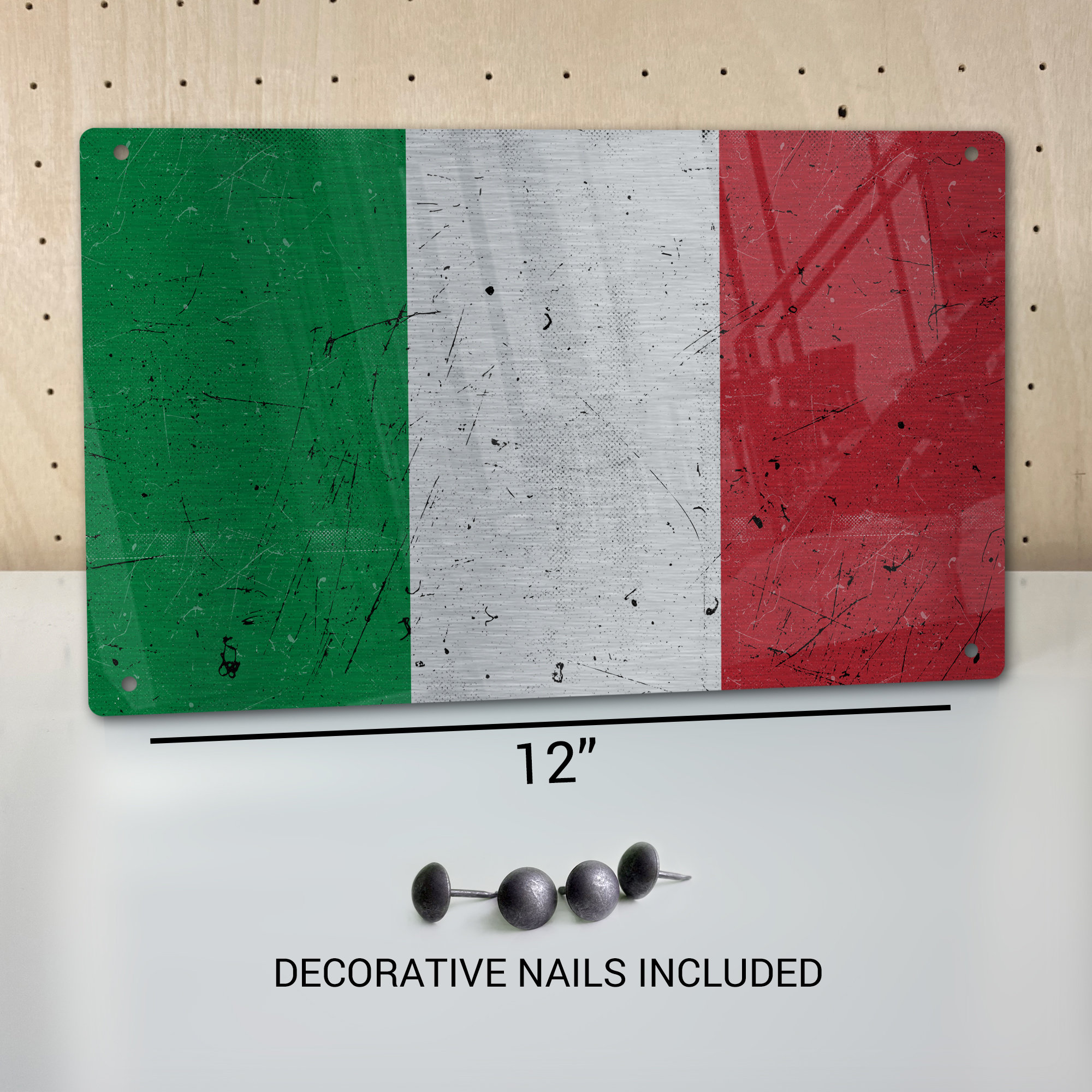 12 X 7.25 Rustic Italian Flag Flag of Italy - Etsy