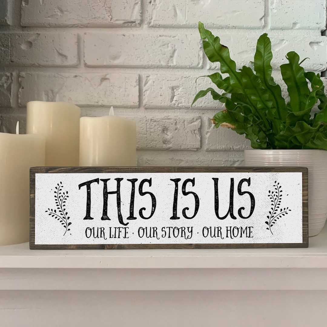 This is Us Metal & Wood Sign – Rustic Farmhouse Decor - Etsy
