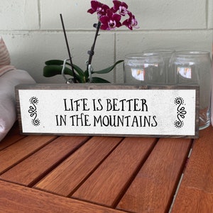 Life is Better in the Mountains - Handmade Metal Wood Cabin Decor ...