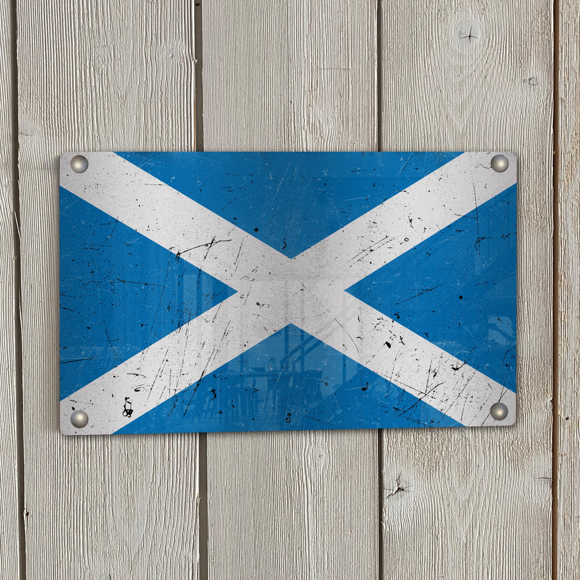 12 X 7.25 Rustic Scottish Flag Flag of Scotland | Etsy