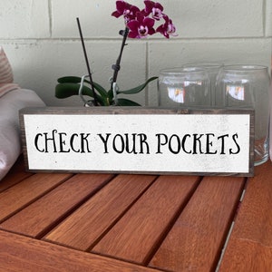 Check Your Pockets Laundry Room Decor Laundry Wall Sign Farmhouse ...