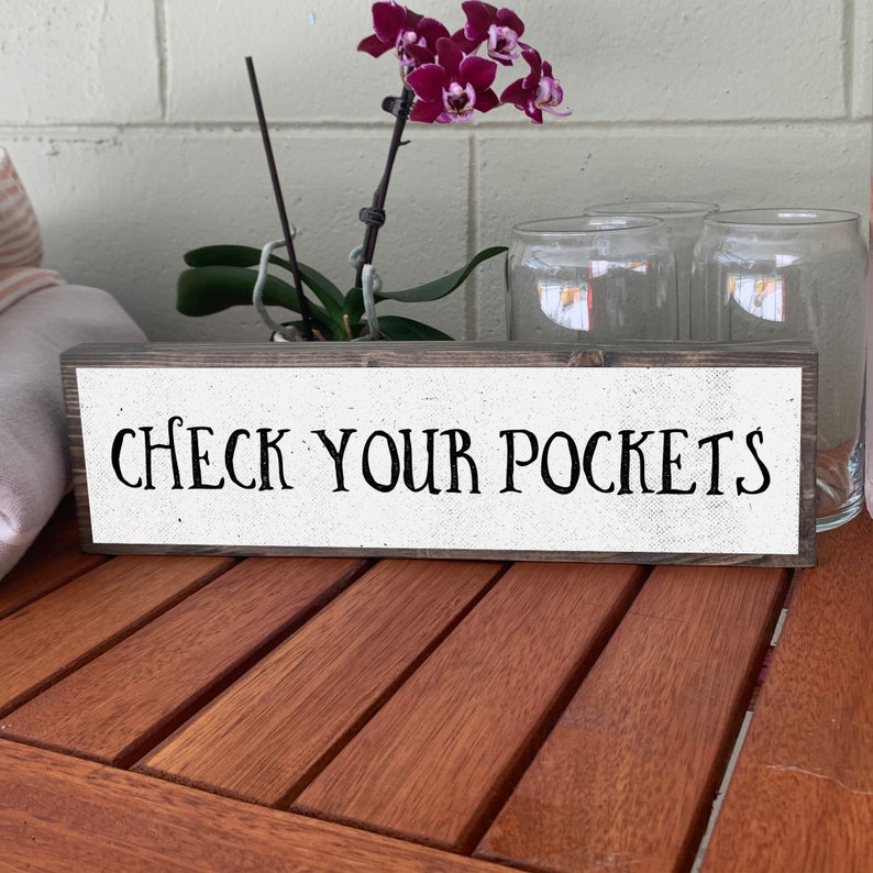 Check Your Pockets Laundry Room Decor Laundry Wall Sign | Etsy