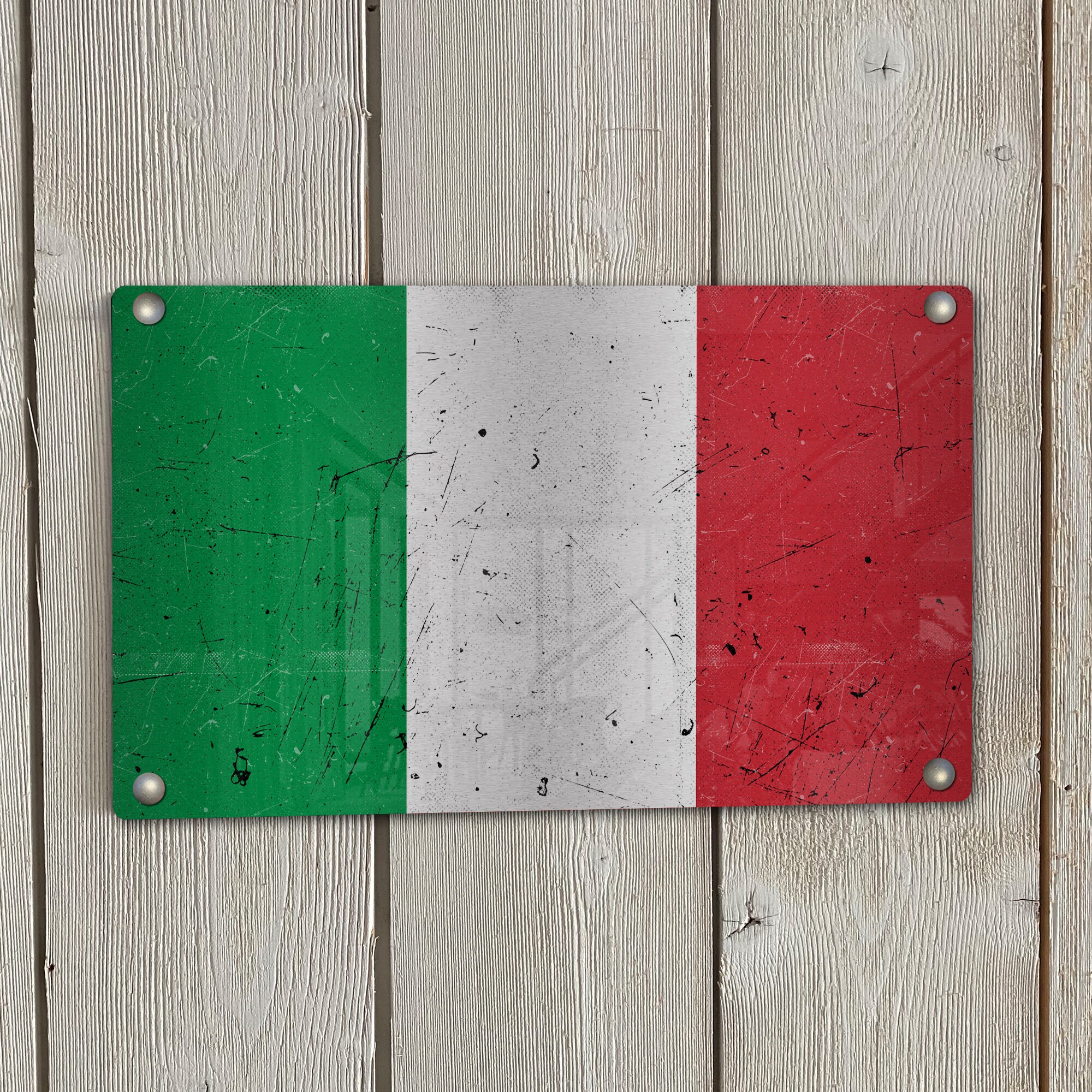 12 X 7.25 Rustic Italian Flag Flag of Italy - Etsy