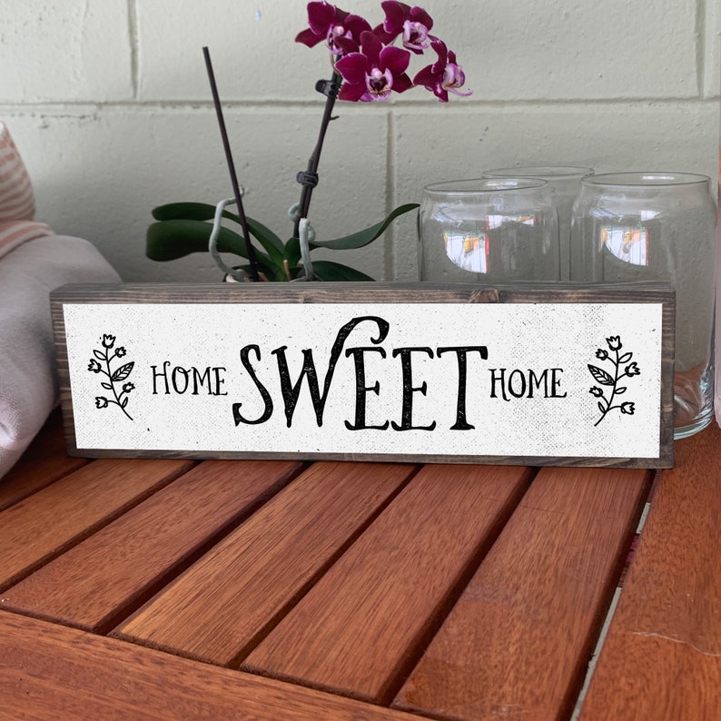 Home Sweet Home Wood Sign: Rustic Metal Farmhouse Decor - Etsy