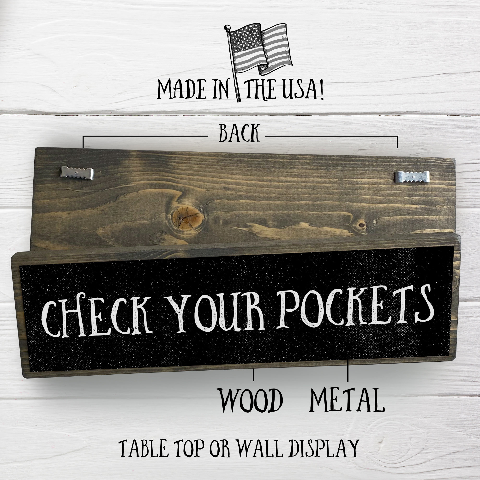 Check Your Pockets Laundry Room Decor Laundry Wall Sign | Etsy