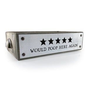 Would Poop Here Again – Bathroom Box – Cute & Funny Rustic Farmhouse ...