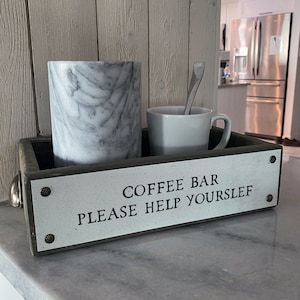 Coffee Bar Please Help Yourself Coffee Decorative Storage | Etsy