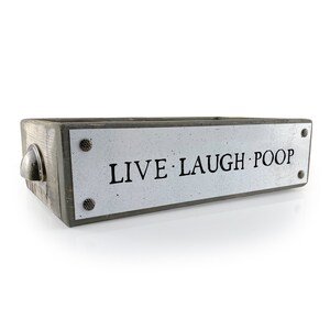 Live Laugh Poop – Bathroom Box – Cute & Funny Rustic Farmhouse Bathroom ...