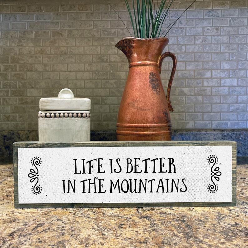 Life is Better in the Mountains Handmade Metal Wood Cabin - Etsy