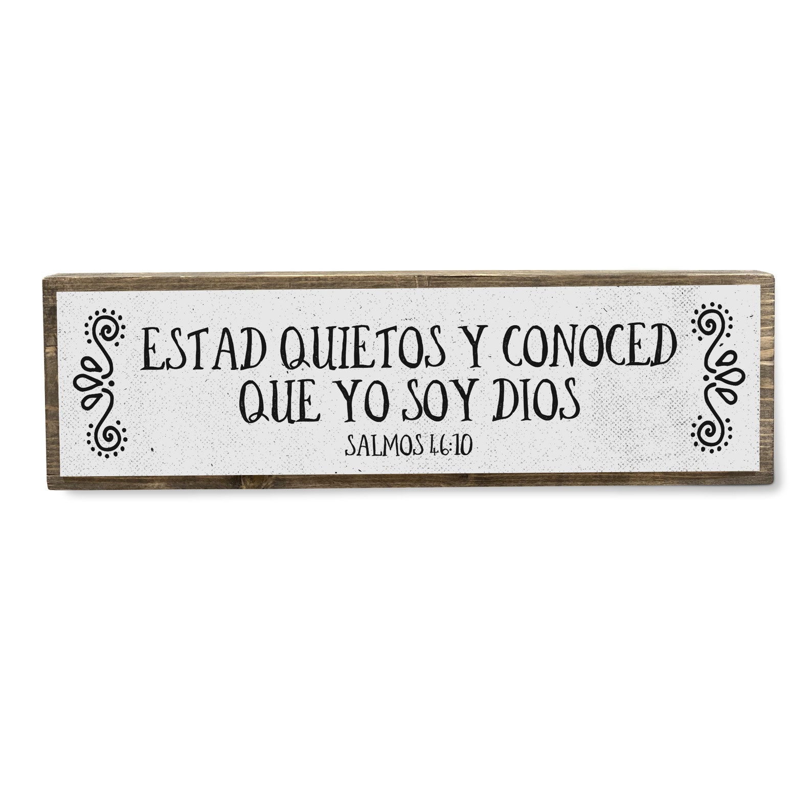 Estad Quietos Y Conoced Que Yo Soy Dios Spanish Bible Verse - Etsy