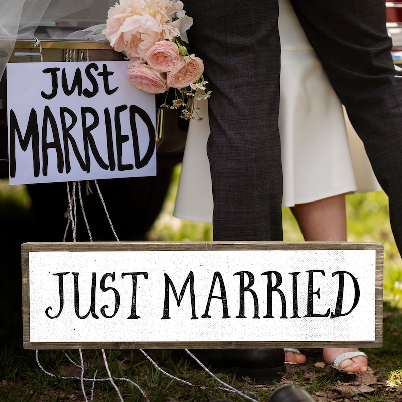 Just Married Signs - Etsy