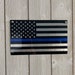 Blue Line Flag Metal Wall Art: Patriotic Decor (12" X 7.25") - Etsy