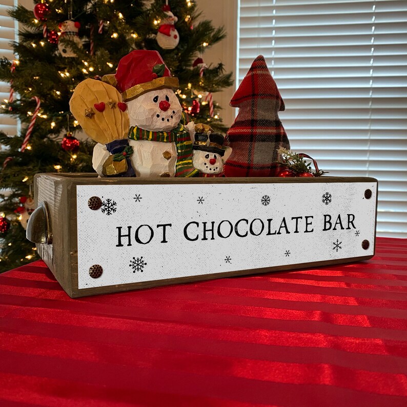 Hot Chocolate Bar – Christmas Box – Decorative Storage Box - Wood Boxes ...
