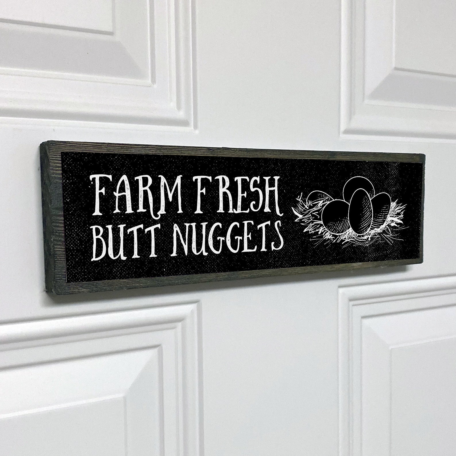 Farm Fresh Butt Nuggets Chicken Sign Wood and Metal Funny | Etsy