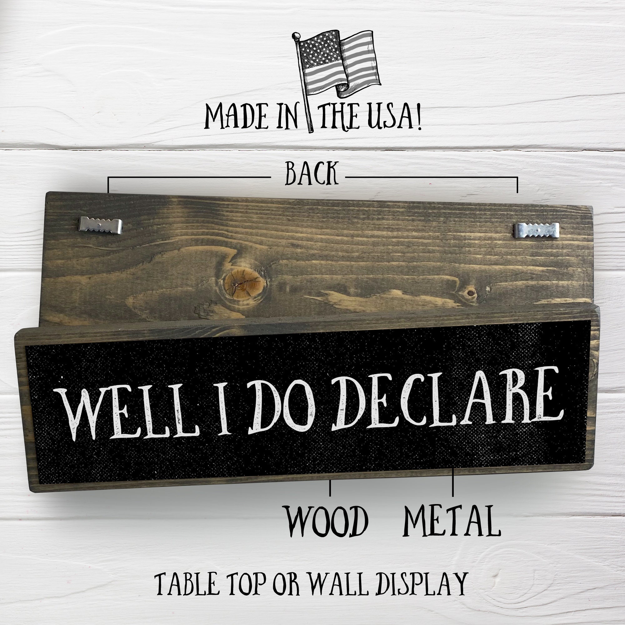 Well I Do Declare Southern Signs for Home Southern Sayings | Etsy