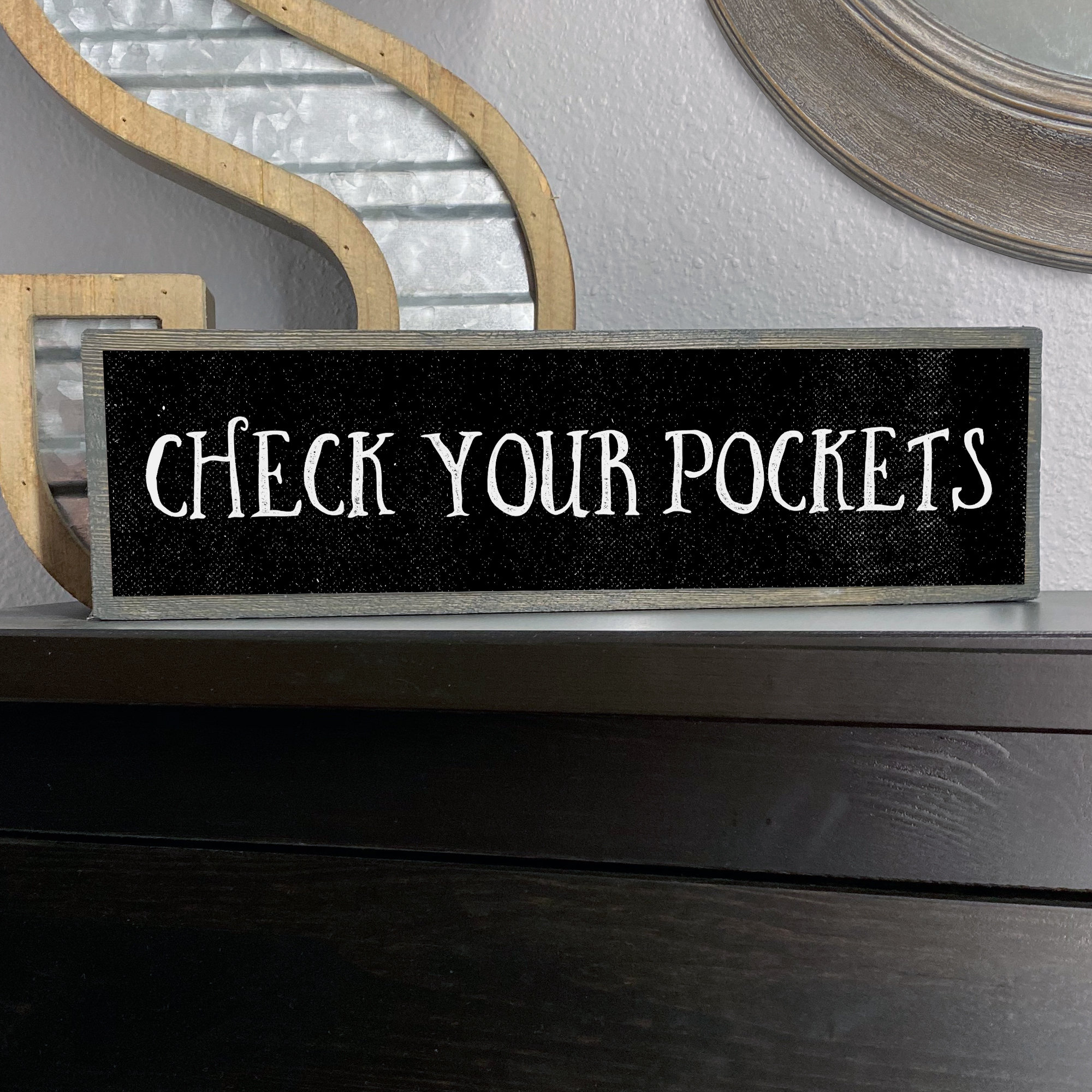 Check Your Pockets Laundry Room Decor Laundry Wall Sign | Etsy