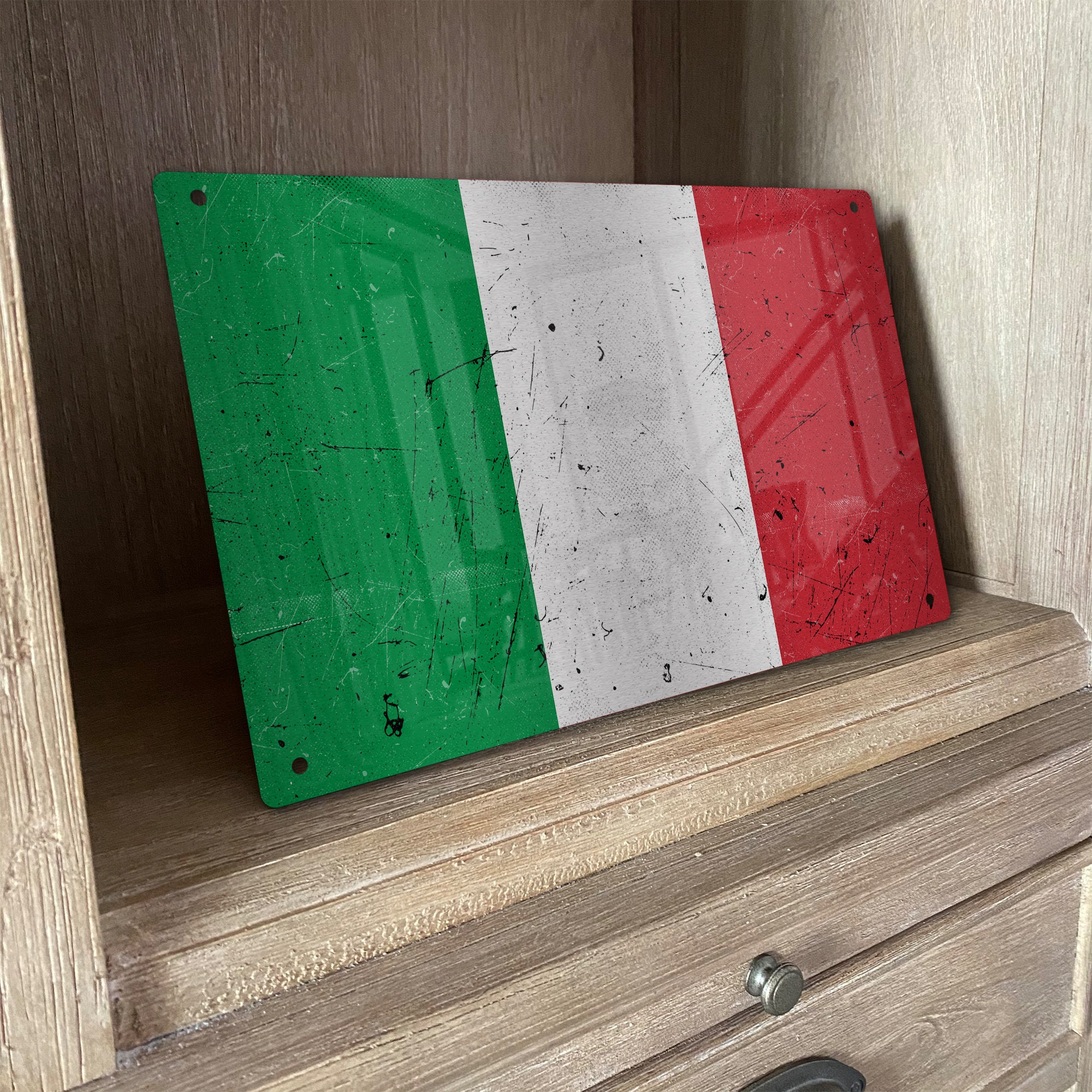 12 X 7.25 Rustic Italian Flag Flag of Italy - Etsy