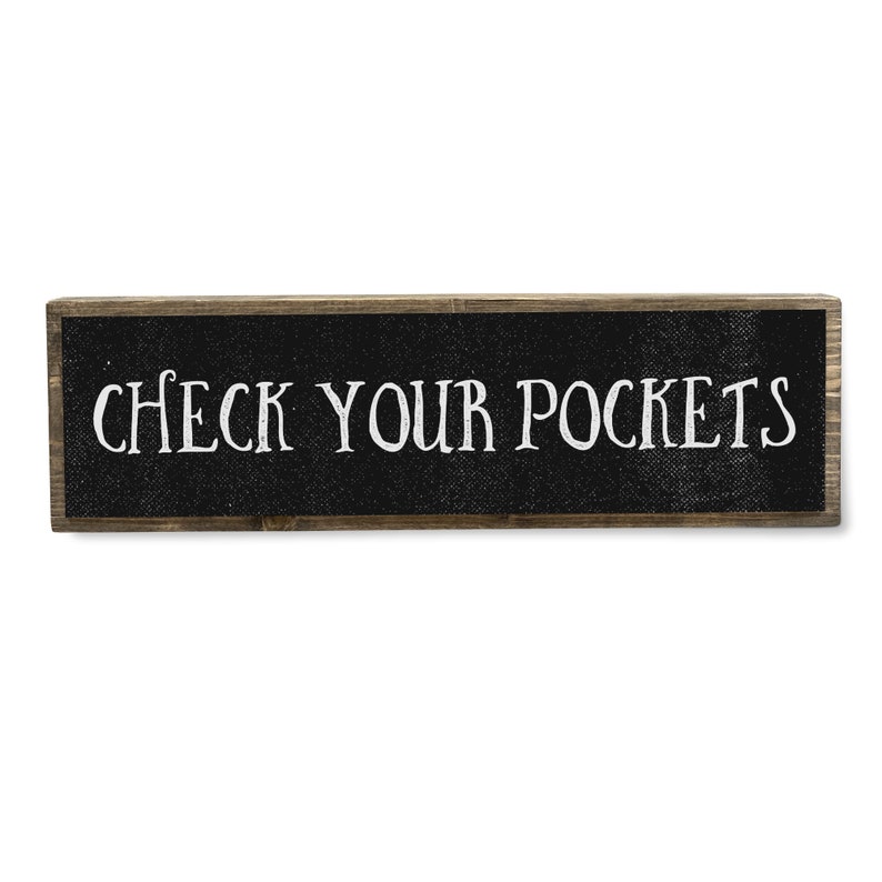 Check Your Pockets Laundry Room Decor Laundry Wall Sign | Etsy