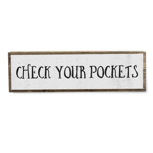Check Your Pockets Laundry Room Decor Laundry Wall Sign Farmhouse ...