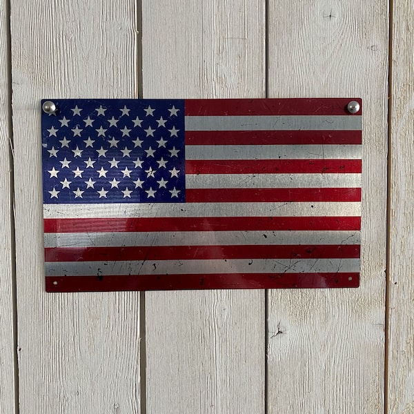Metal American Flag Outdoor - Etsy