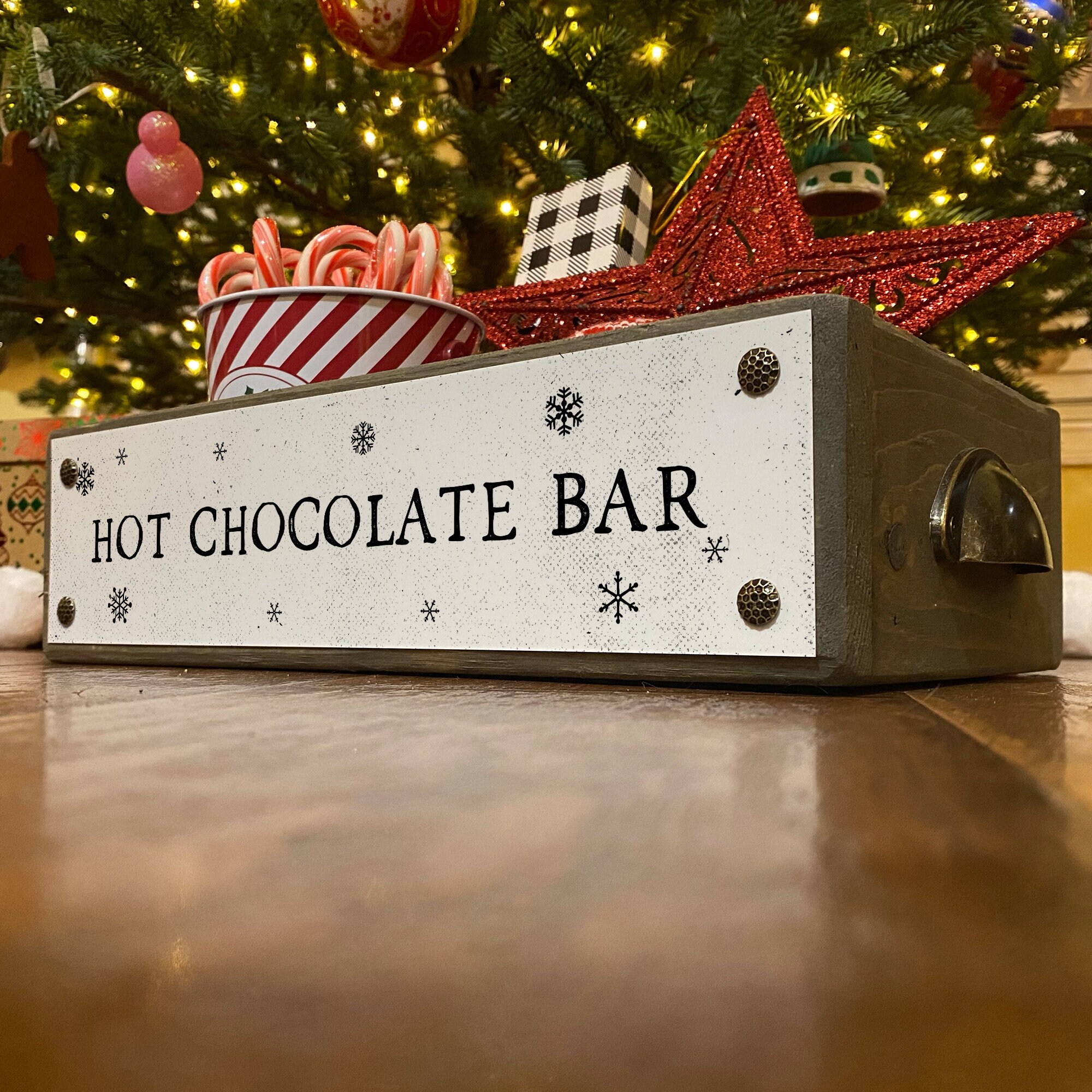 Hot Chocolate Bar – Christmas Box – Decorative Storage Box - Wood Boxes ...