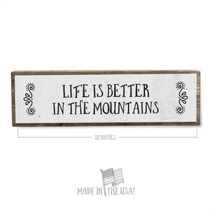 Life is Better in the Mountains - Handmade Metal Wood Cabin Decor ...