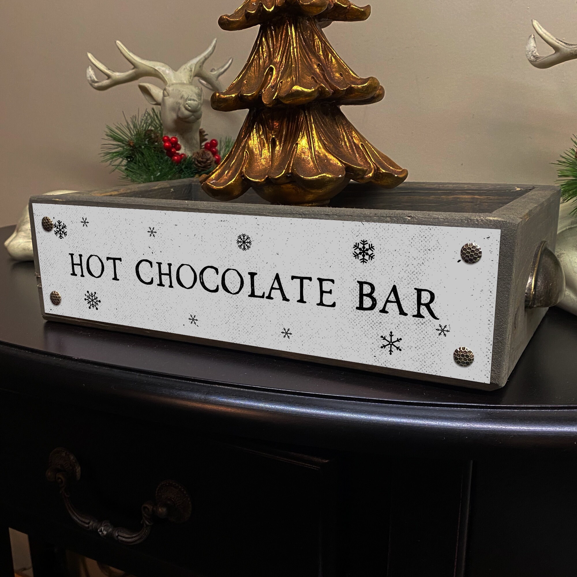 Hot Chocolate Bar – Christmas Box – Decorative Storage Box - Wood Boxes ...