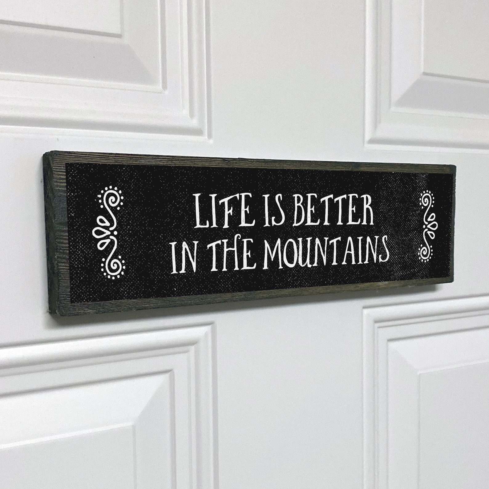 Life is Better in the Mountains Handmade Metal Wood Cabin - Etsy