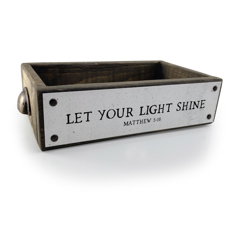 Let Your Light Shine Bible Verse Box Decorative Storage - Etsy