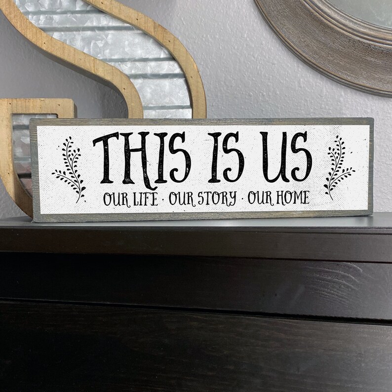 This Is Us Metal Wood Sign Rustic Farmhouse Decor Rustic | Etsy