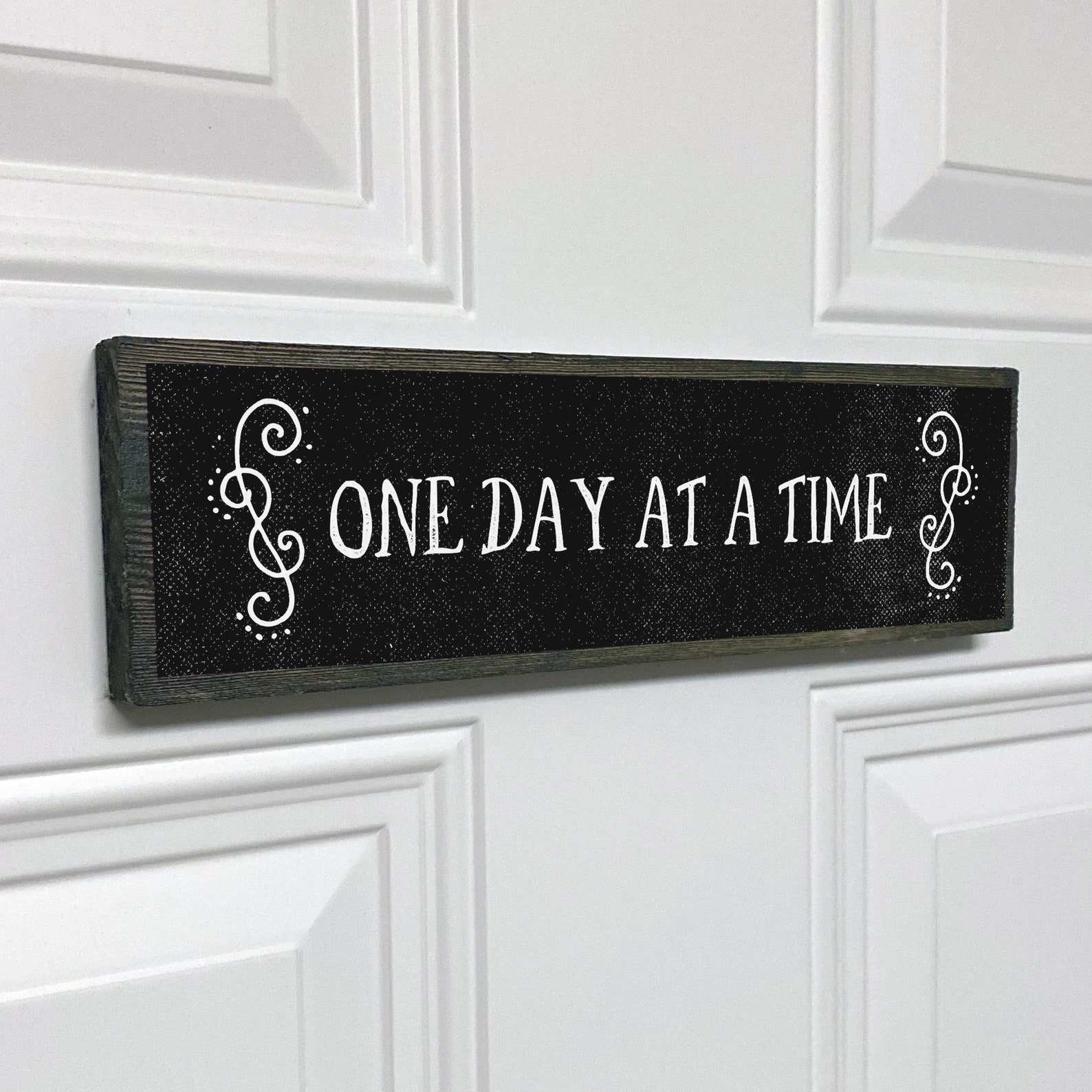 One Day at A Time Handmade Metal Wood Motivational Signs - Etsy