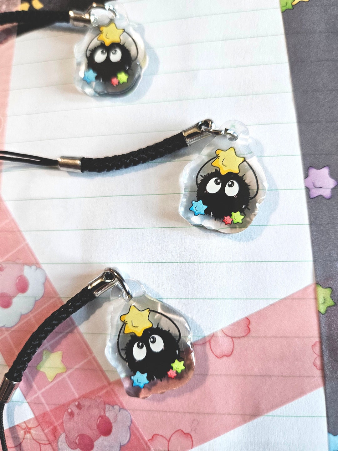 1 Tiny Soot Sprite Phone Charm - Etsy