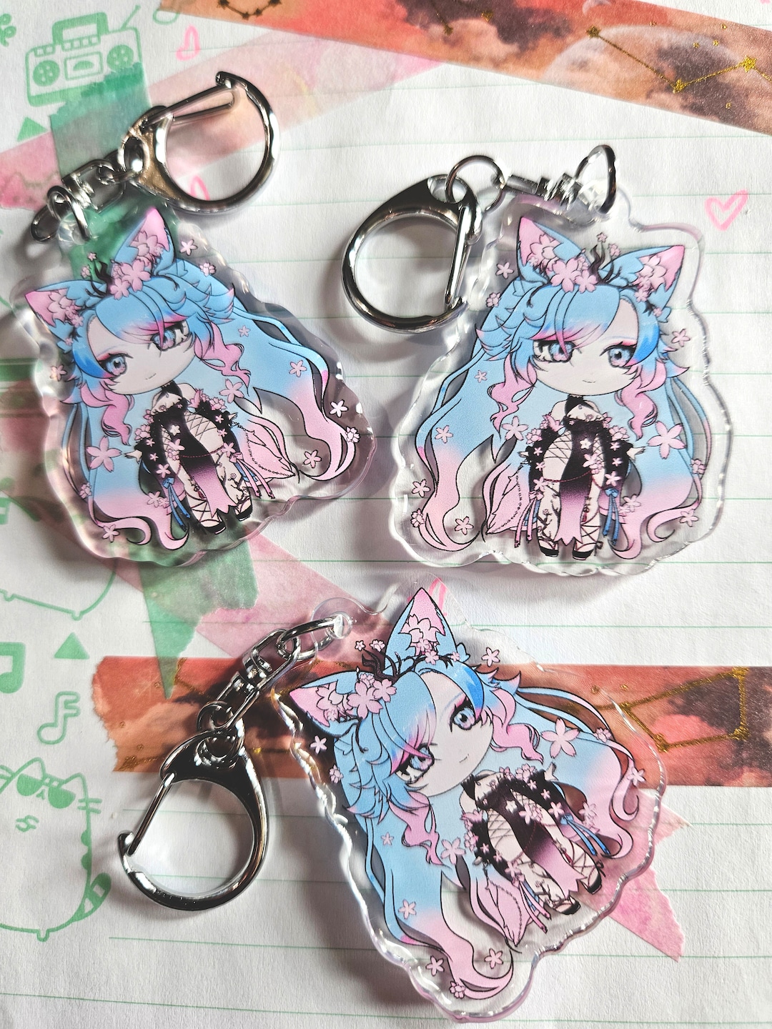I[last BATCH] 2" Vtuber Silvervale Streamer Chibi Acrylic Phone Charm ...
