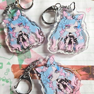Ilast BATCH 2 Vtuber Silvervale Streamer Chibi Acrylic Phone Charm - Etsy