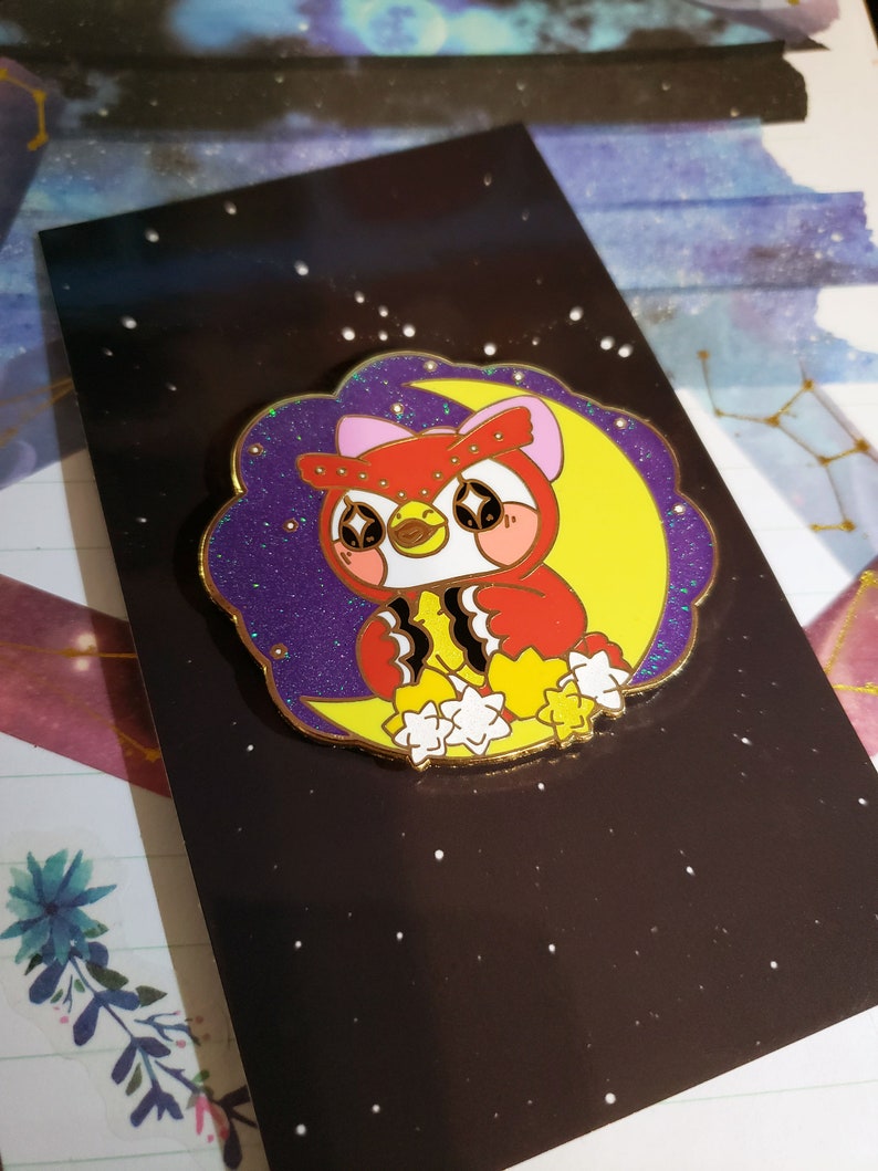I[last BATCH] 2" Celeste Villager ACNH Glitter Hard Enamel Pin - Etsy