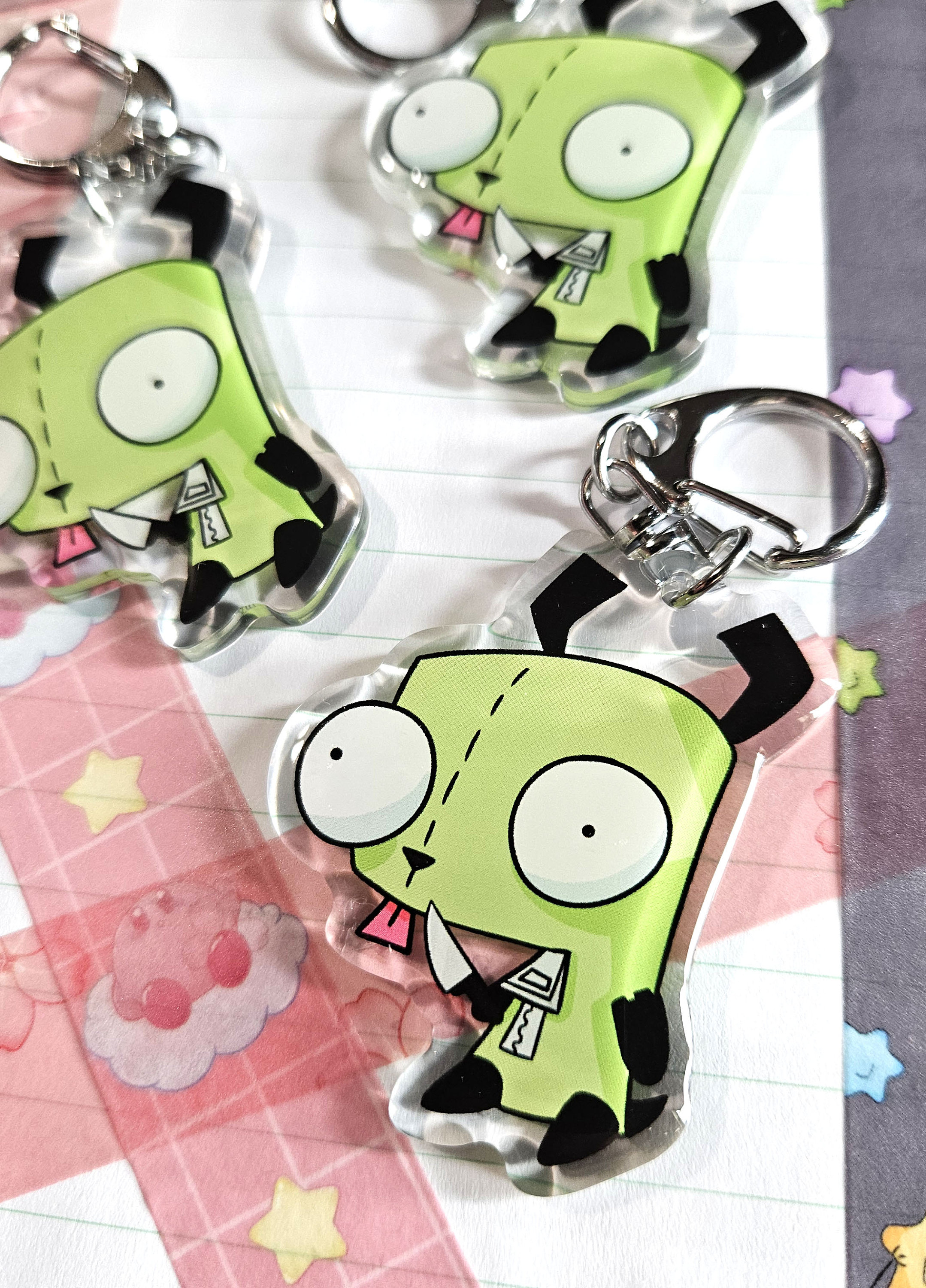 2" Invader Zim Gir Green Puppy Keychain Phone Charm - Etsy