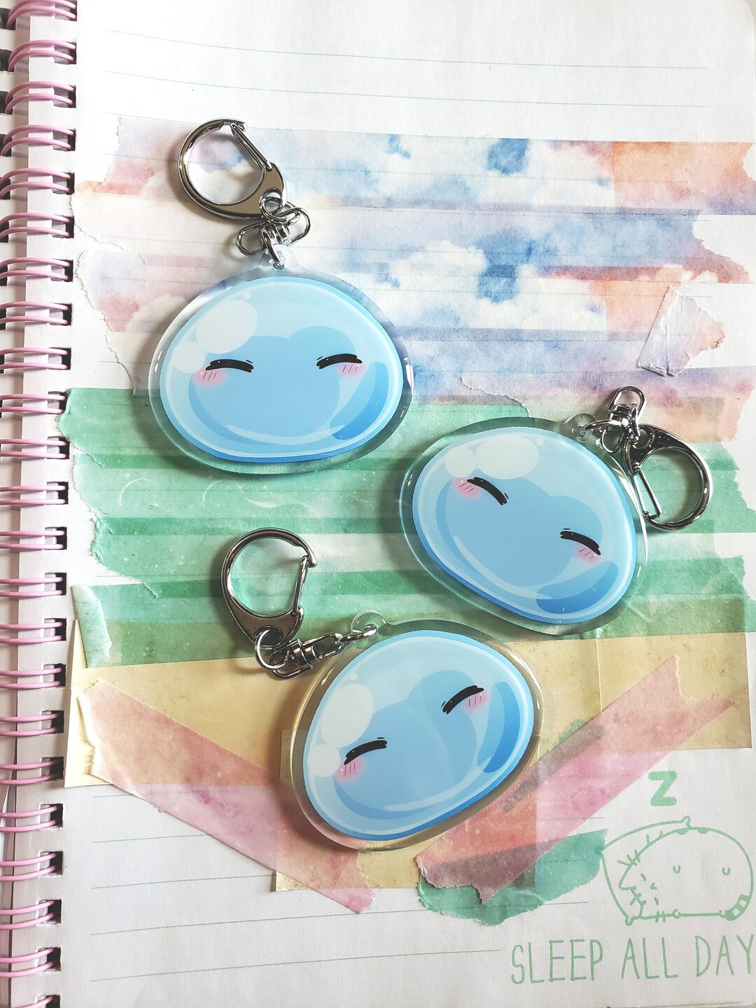 2 Light Blue Slime Monster Rimuru Acrylic Phone Charm - Etsy
