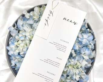 Personalised Wedding Menus With Handwritten Calligraphy Guest Place ...