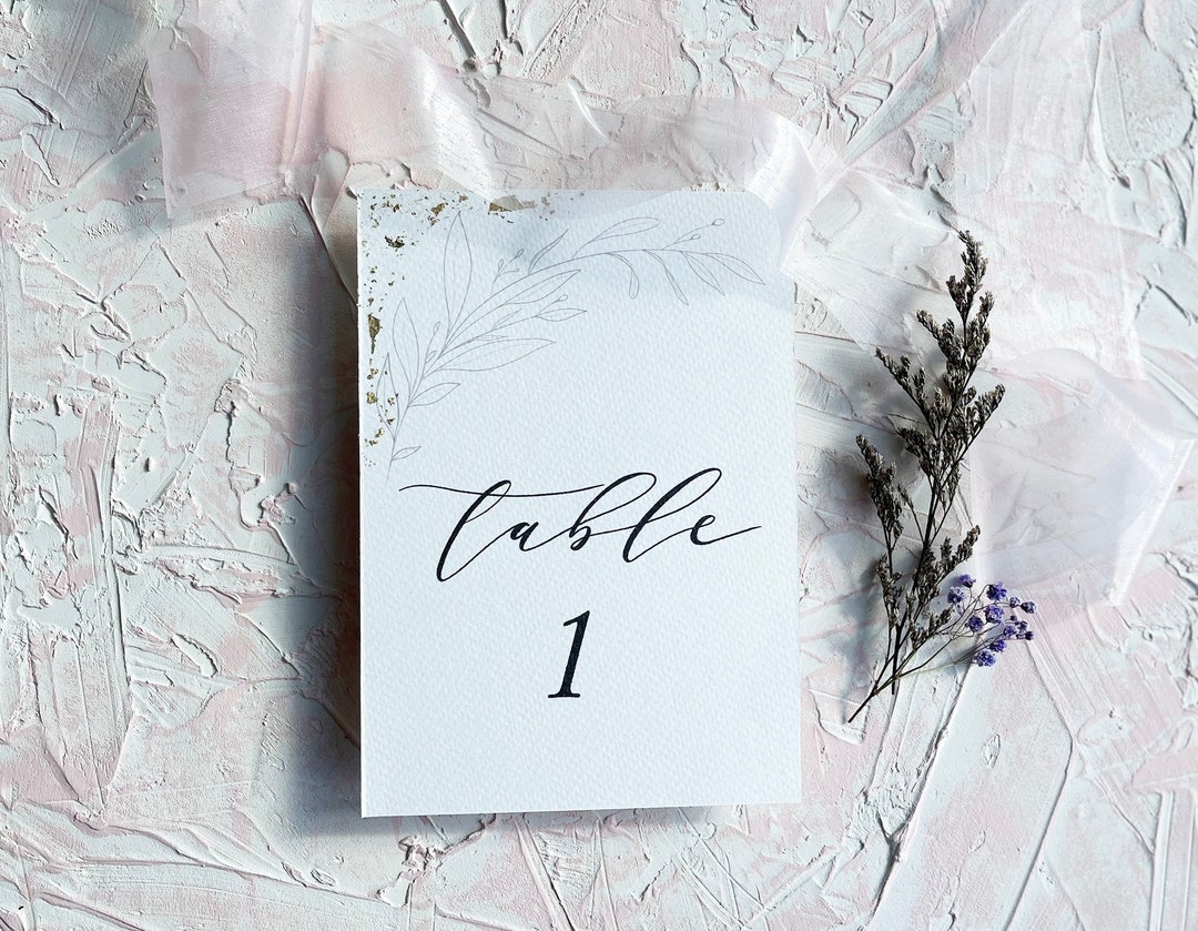 Botanical Table Numbers/ Table Numbers Wedding/ Table Number Signs ...